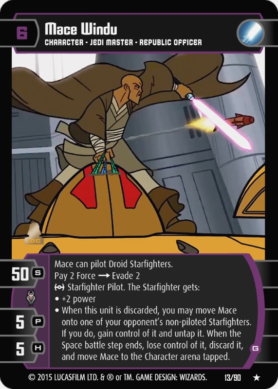 Mace Windu (G) Card - Star Wars Trading Card Game