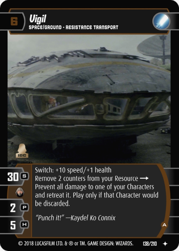 Vigil (A) Card - Star Wars Trading Card Game